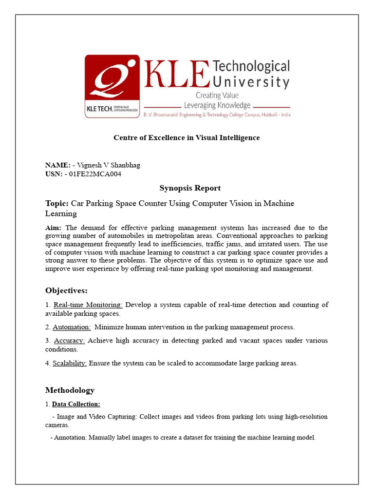 Synopsis Report | PDF | Machine Learning | Computer Vision