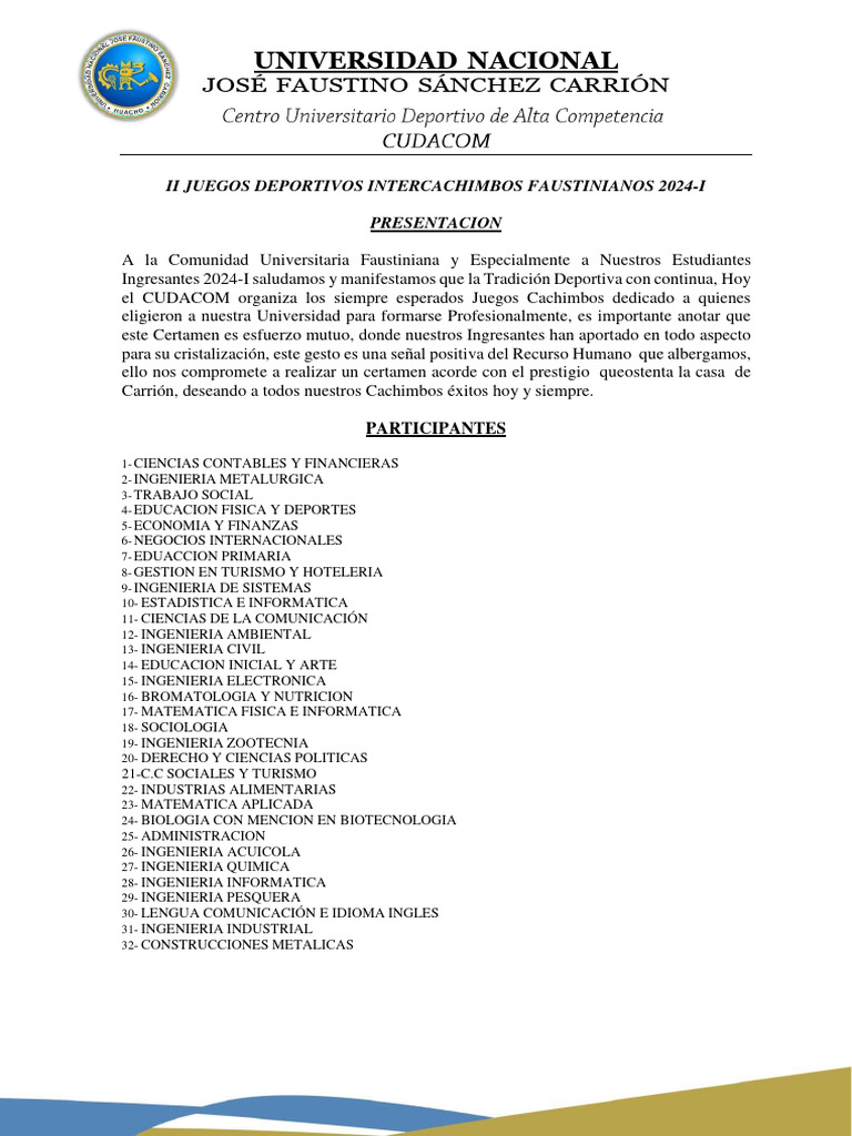 Programa Inaugural - 2024 ACTUAL DIEGO | PDF | Ingeniería | Science