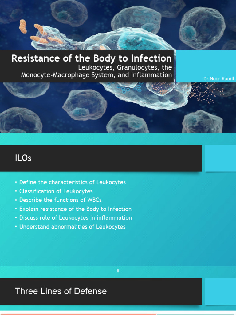 Resistance of The Body To Infection: Leukocytes, Granulocytes, The ...