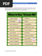 Apologizing and Excusing in Filipino | PDF | English Language | Human ...