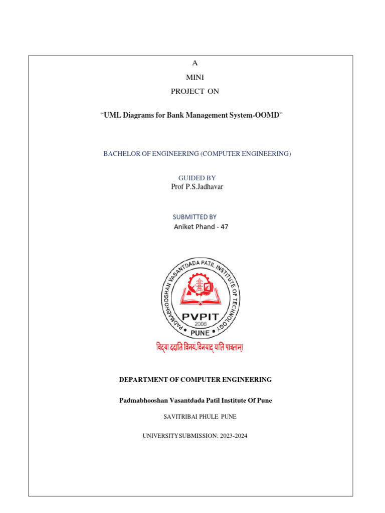 UML Diagrams for Bank Management System | PDF | Use Case | Unified ...