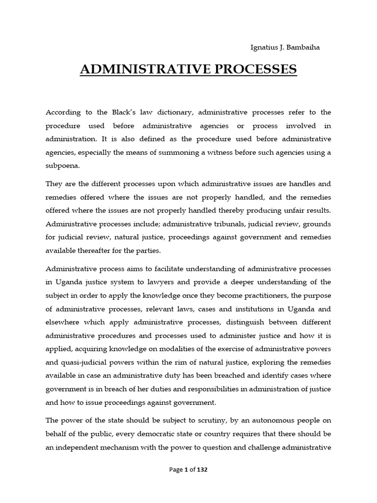 Understanding Administrative Processes | PDF | Standing (Law ...