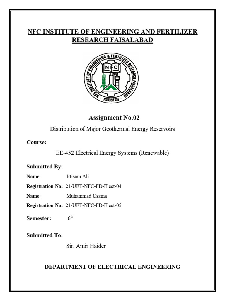 Assignment No.2 | PDF | Volcano | Geothermal Energy