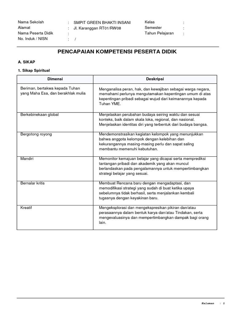 Syafiq SMT.1 Revisi | PDF