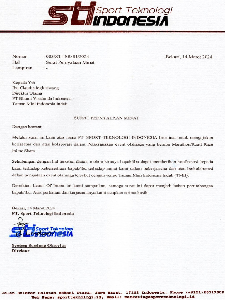 003 Surat Pernyataan Minat | PDF