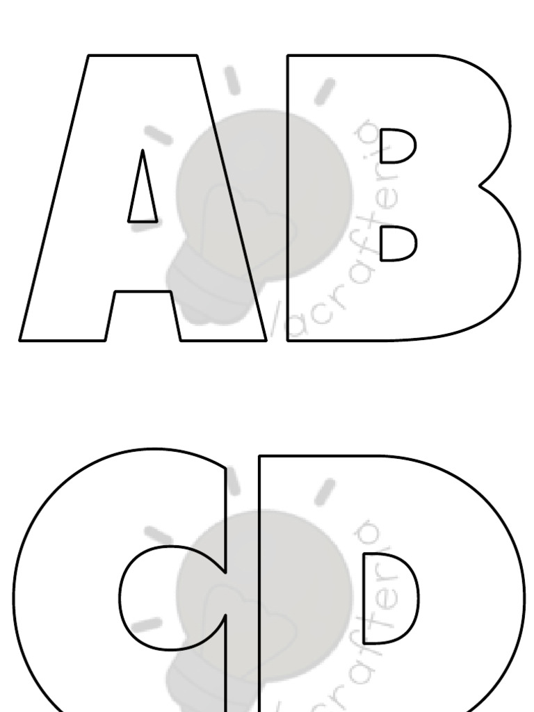 Molde Abecedario Mayúsculas Pdf