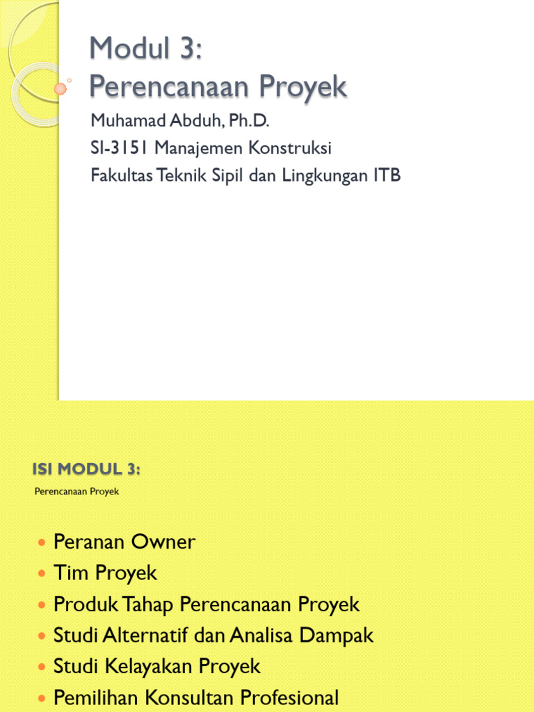 Modul 3 Perencanaan Proyek | PDF | Seni