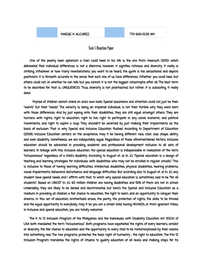 Alcuirez, Maegie H. (Task 1 Reaction Paper) | PDF