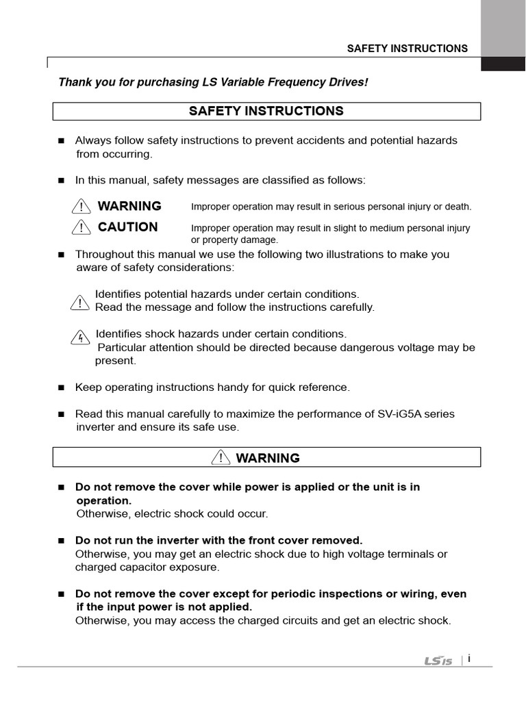 IG5A Simple Manual | PDF | Electric Motor | Capacitor