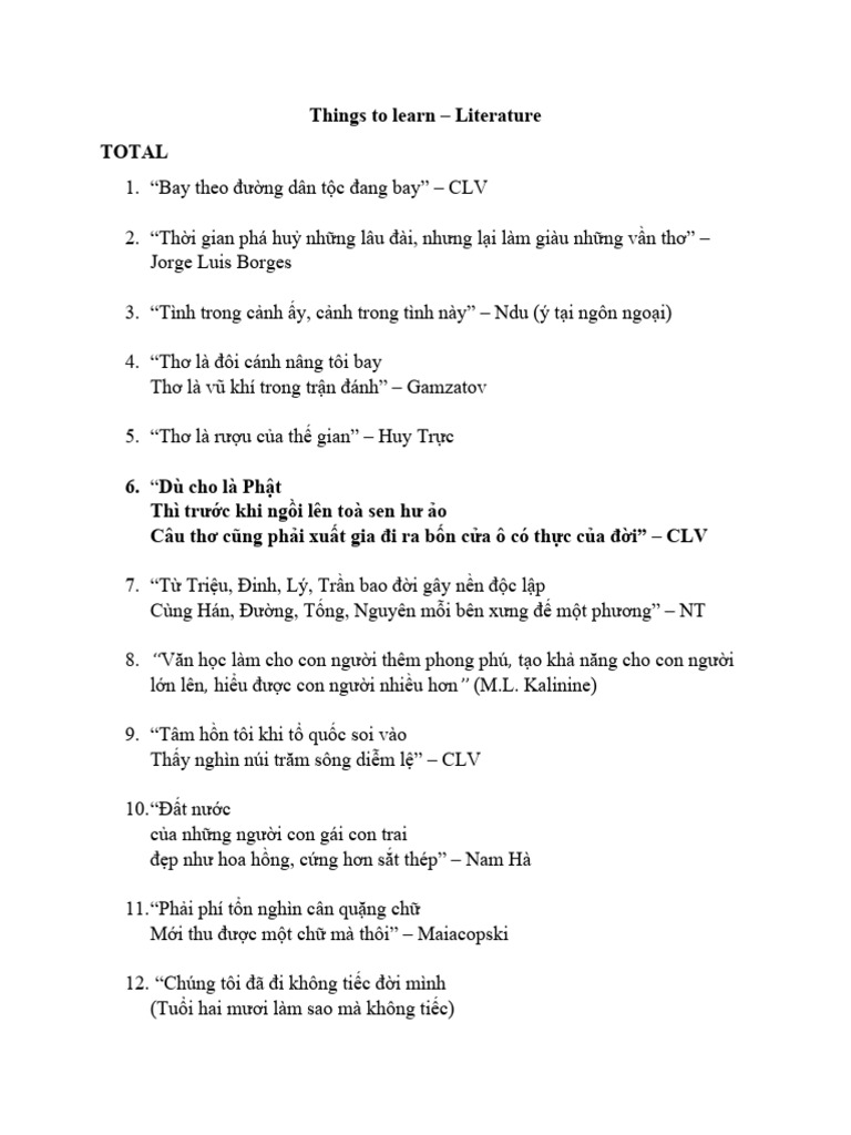 Things To Learn | PDF
