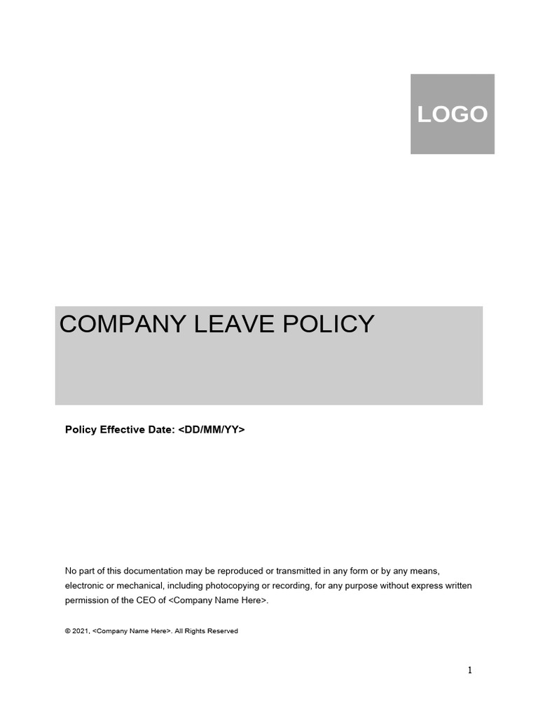 Company Leave Policy Overview | PDF | Employment | Childbirth