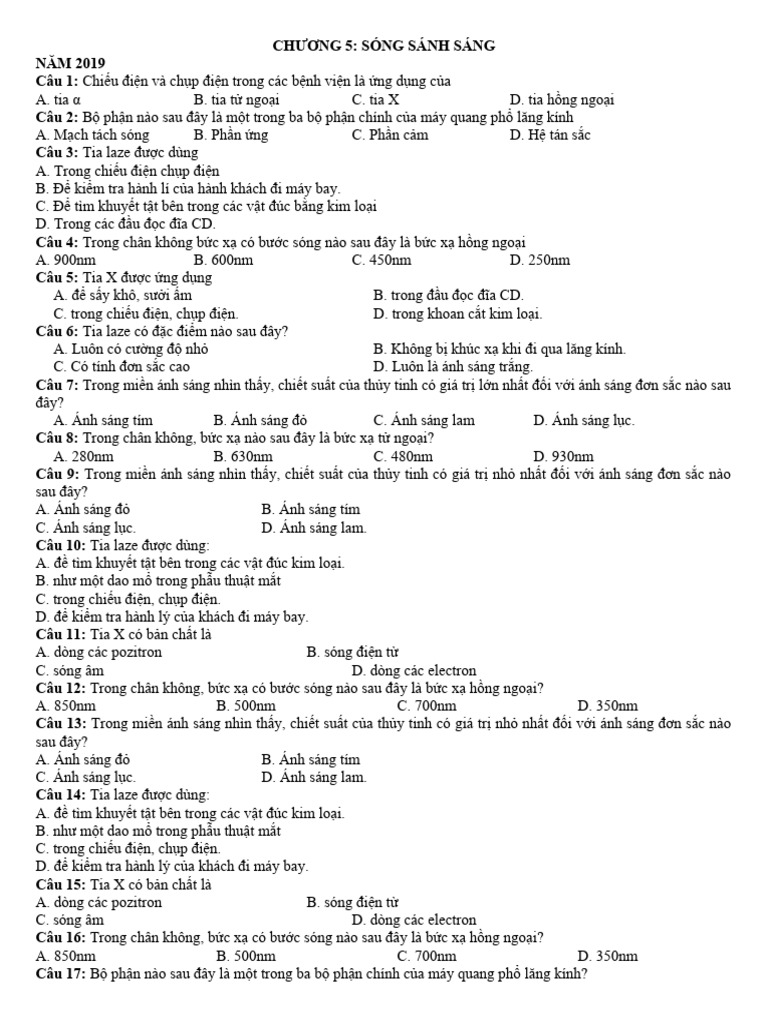 HK2 TRONG ĐỀ TN 2019 | PDF