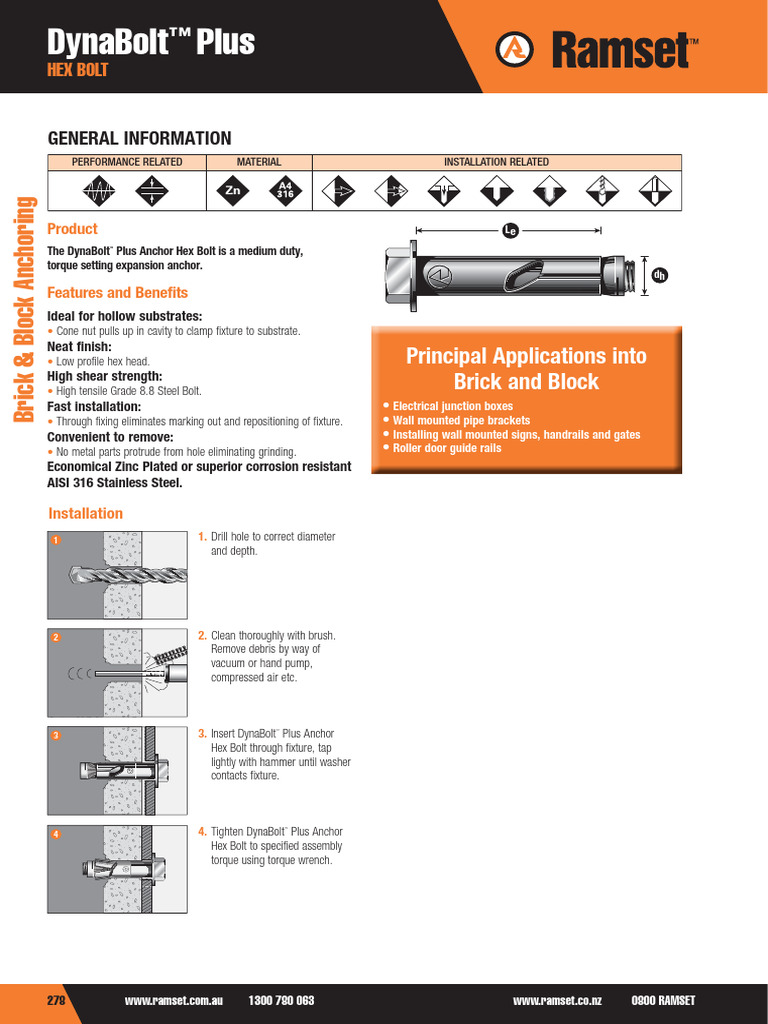 Katalog Dynabolt | PDF | Screw | Strength Of Materials