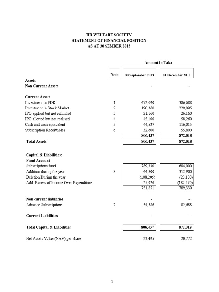 HR Welfare Society Financial Overview 2013 | PDF | Trade | Corporations