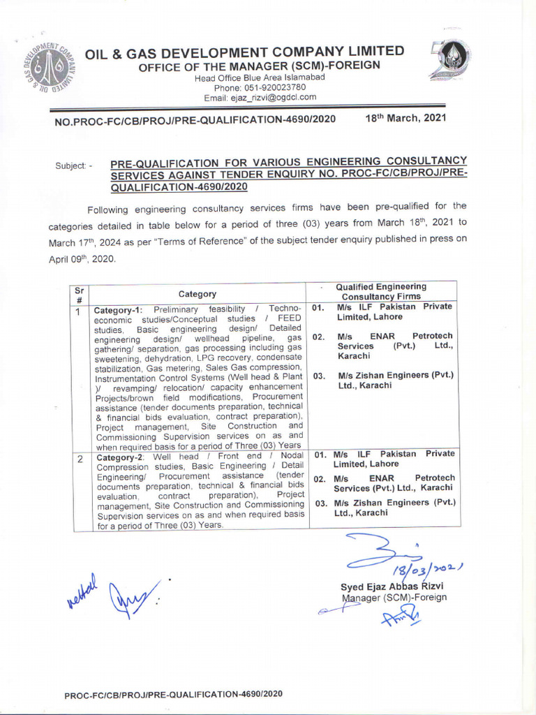 Pre-Qualification Notice-4690 | PDF