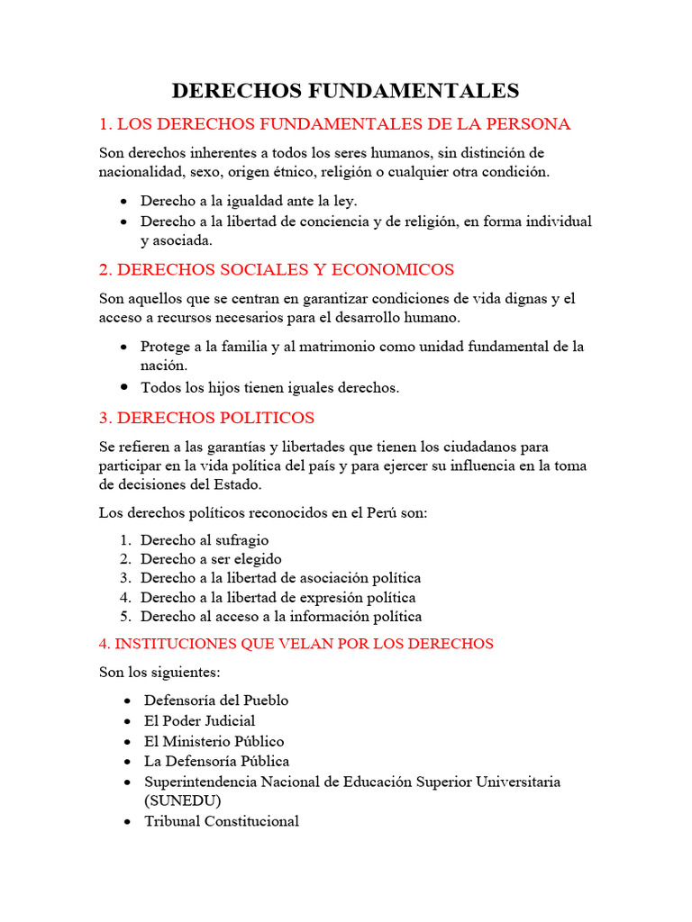 Derechos Fundamentales | PDF | Política