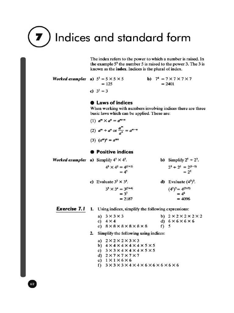 (B18) 7 - Indices - & - SF | PDF