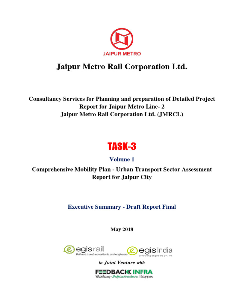 Jaipur 2018 CMP Executive Summary Final | PDF | Slum | Public Transport Jaipur 2018 CMP Executive Summary Final | PDF | Slum | Public Transport