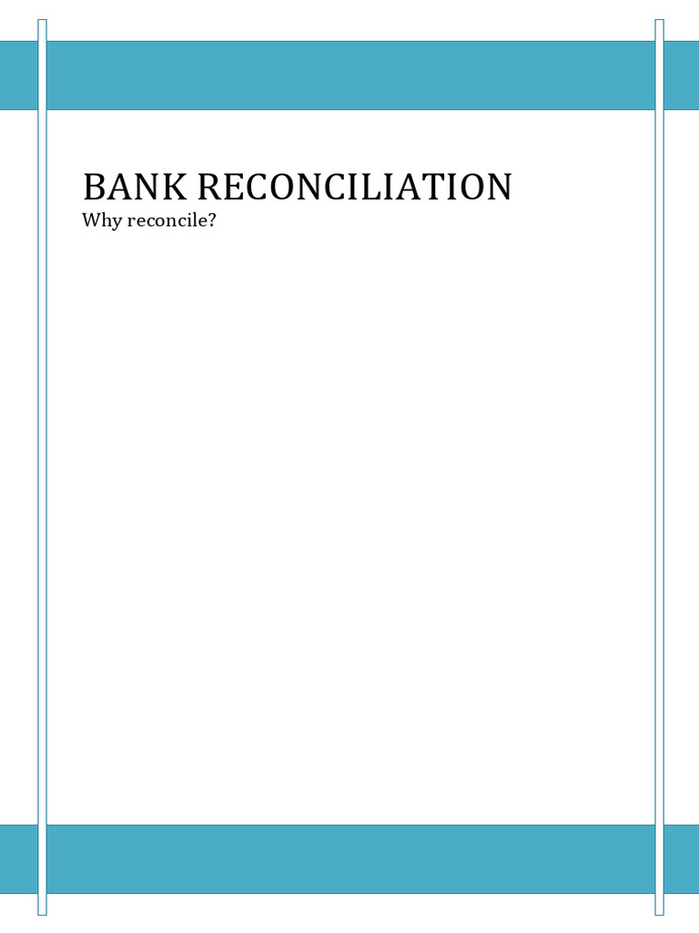 6 Lesson Six Bank Reconciliation | PDF | Banks | Cheque