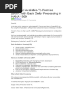 Back Order Processing (BOP) - Supply Assignment in SAP S:4 Hana | PDF | Areas Of Computer ...