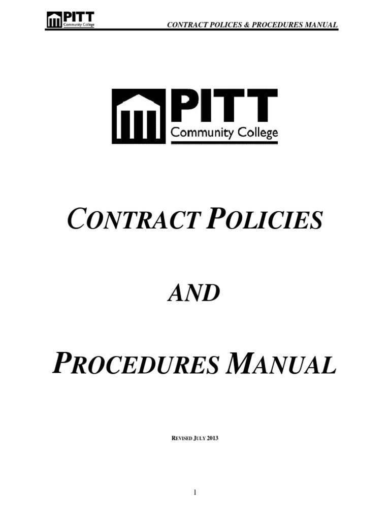 Contract Policies and Procedures Manual | PDF | Request For Proposal ...
