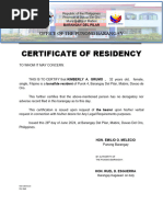 Certificate of Non Residency | PDF