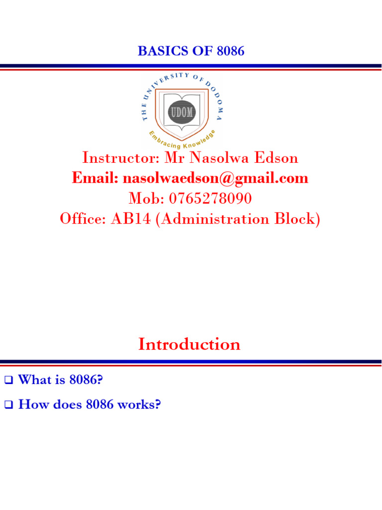 8086 Microprocessor Basics Guide | PDF | Pointer (Computer Programming ...