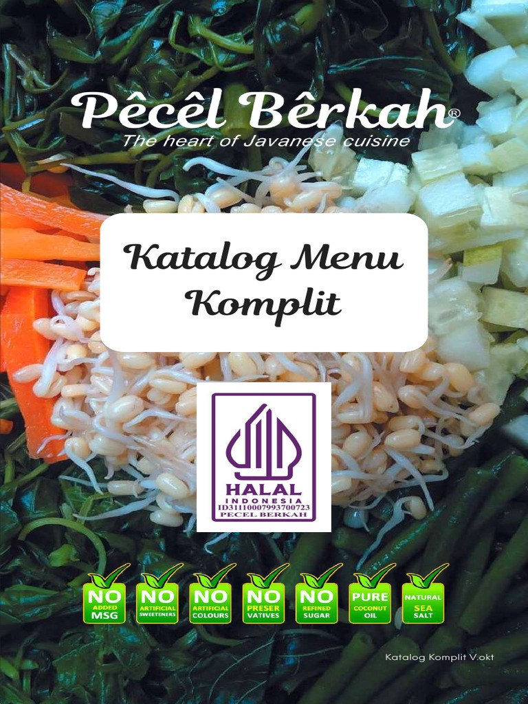 Menu Komplit Pecel Berkah V26okt - Compressed | PDF | Memasak, Makanan ...