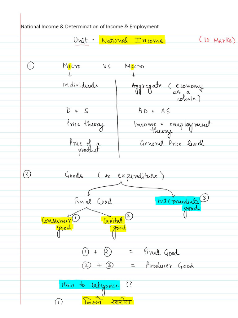 National Income & Determination of Income & Employment | PDF