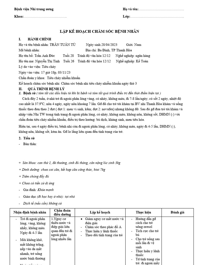 MẪU KHCS Gửi Học Viên | PDF