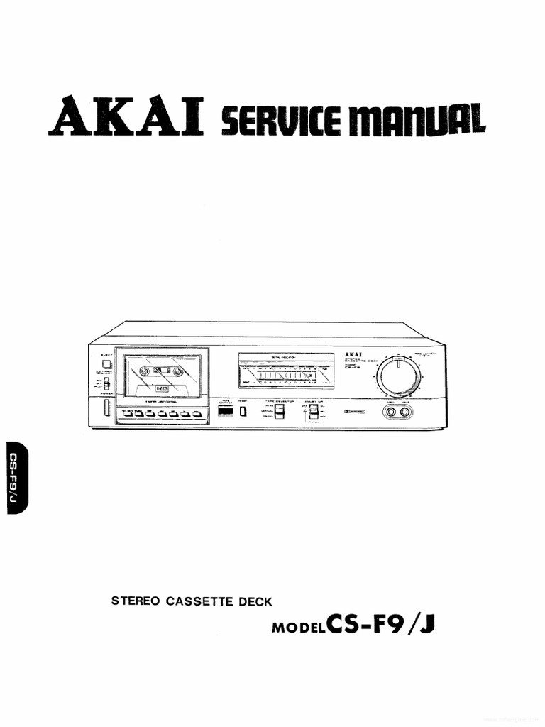 Akai CS-F9 Service Manual | PDF