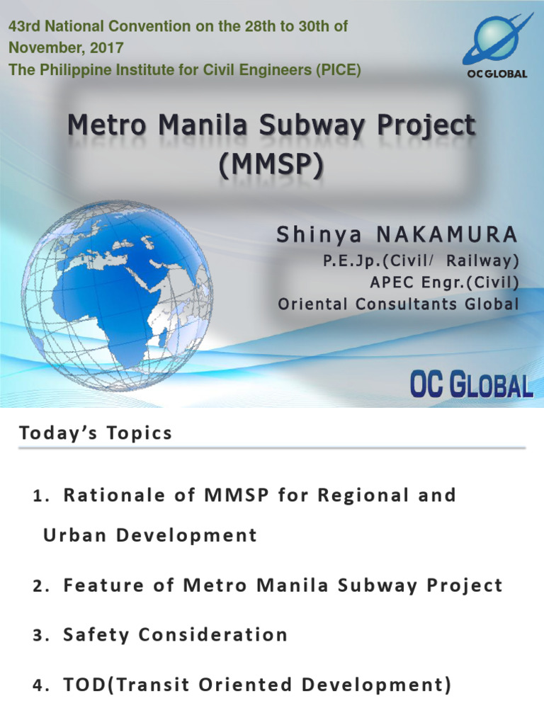 Metro Manila Subway Project Overview | PDF | Rapid Transit | Lease