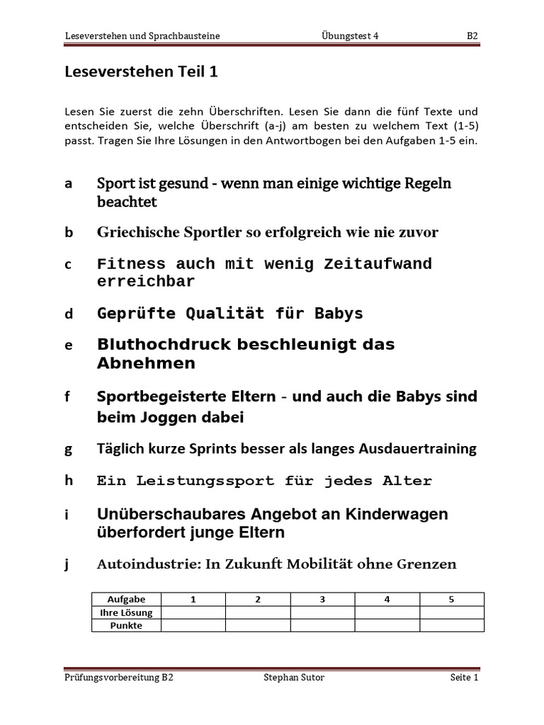 Telc übungstest 4 Pdf