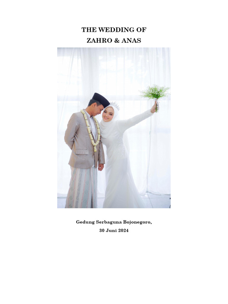 Rundown Acara Resepsi Pernikahan Zahro Anas | PDF