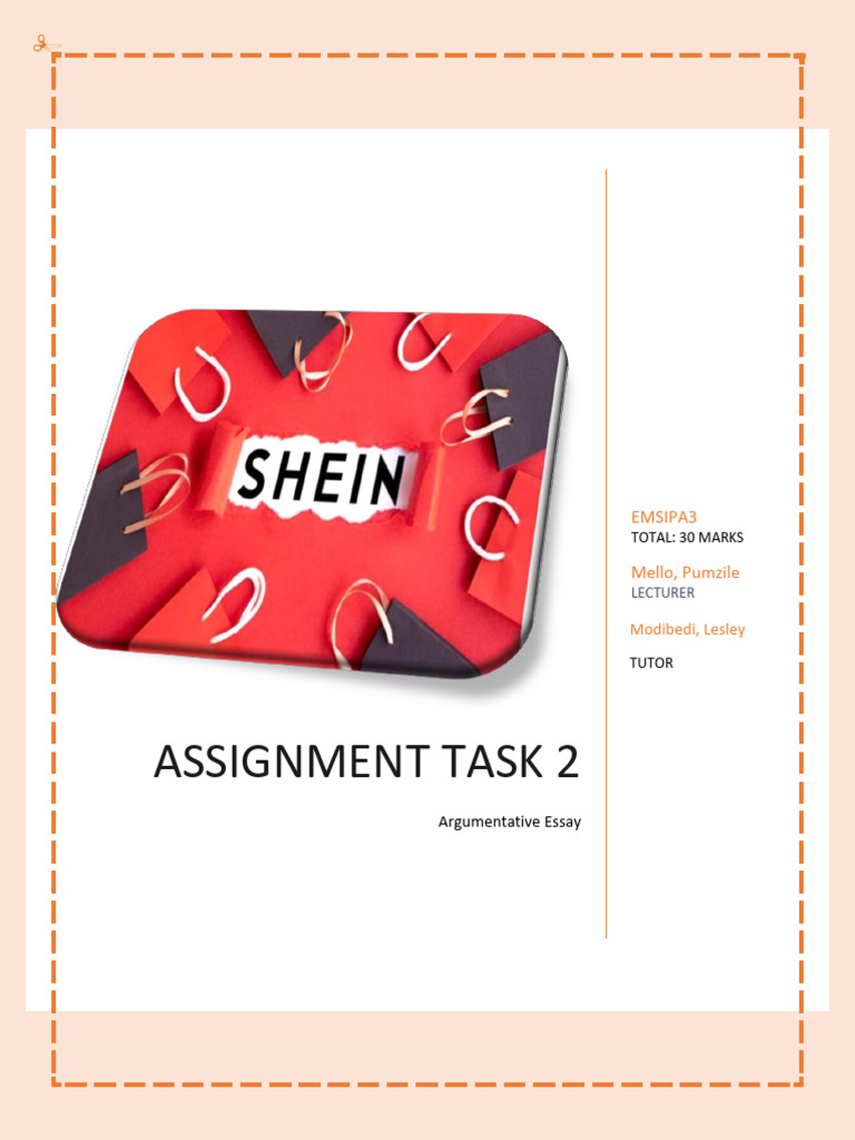 Assignment Task 2 - SHEIN CASE STUDY | PDF | Fashion | Essays