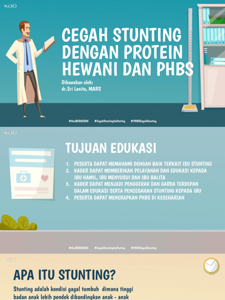 Modul Stunting & PHBS - Pemberdayaan Kader Posyandu Kao | PDF | Kesehatan Holistik | Gaya Hidup