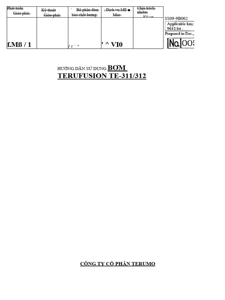 Terumo TE331 Service Manual VN | PDF