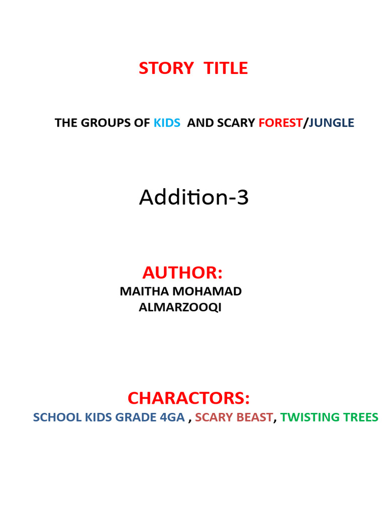 Story 3 Forest Story | PDF