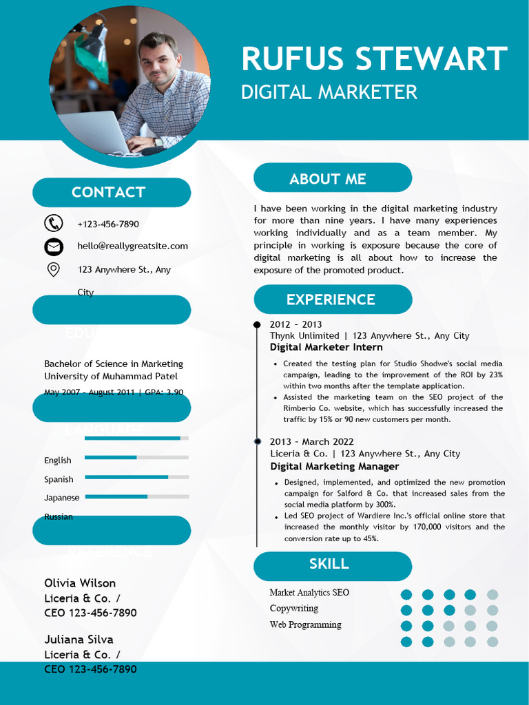White Blue Simple Minimalist Curriculum Vitae Resume - 20240531 ...