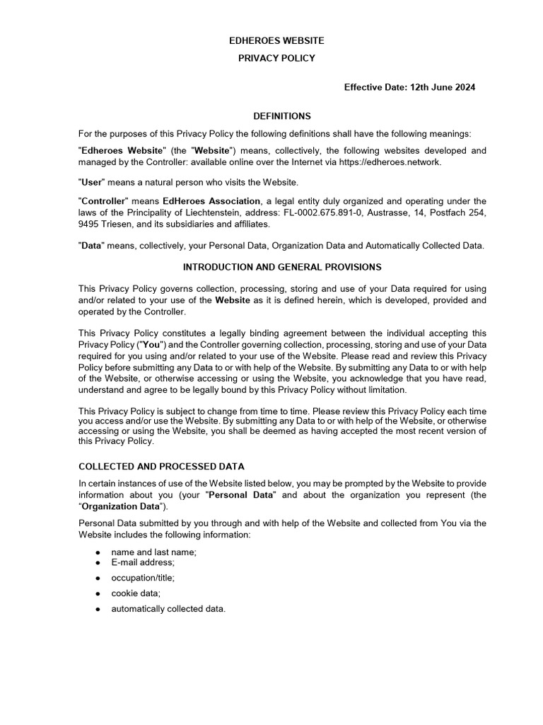 Edheroes Privacy Policy EN | PDF | Http Cookie | Privacy