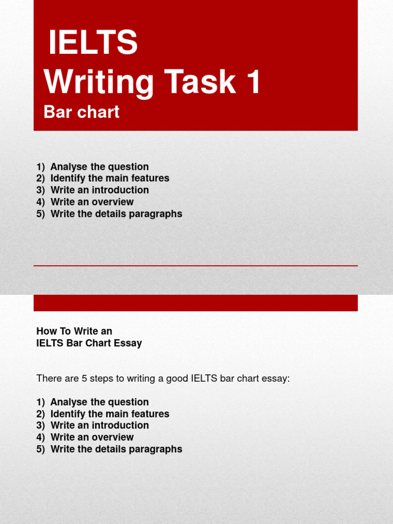 Writing an IELTS Bar Chart Essay Guide | PDF | Chart | International ...