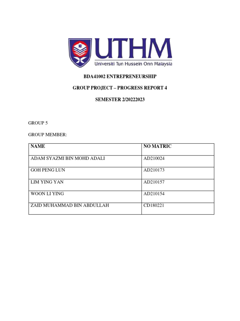 Group 5 - Progress Report 4 | PDF | Marketing | Pricing