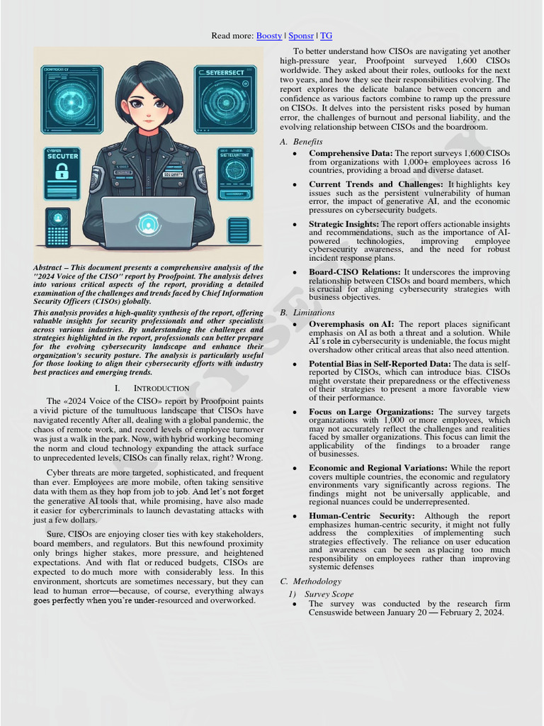 Burnout and Liability. the Perks of Being a Modern CISO [en] | Download Free PDF | Computer ...