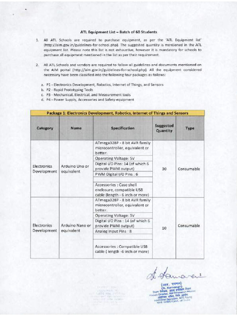 Atal Tinkering Labsetup Package | PDF