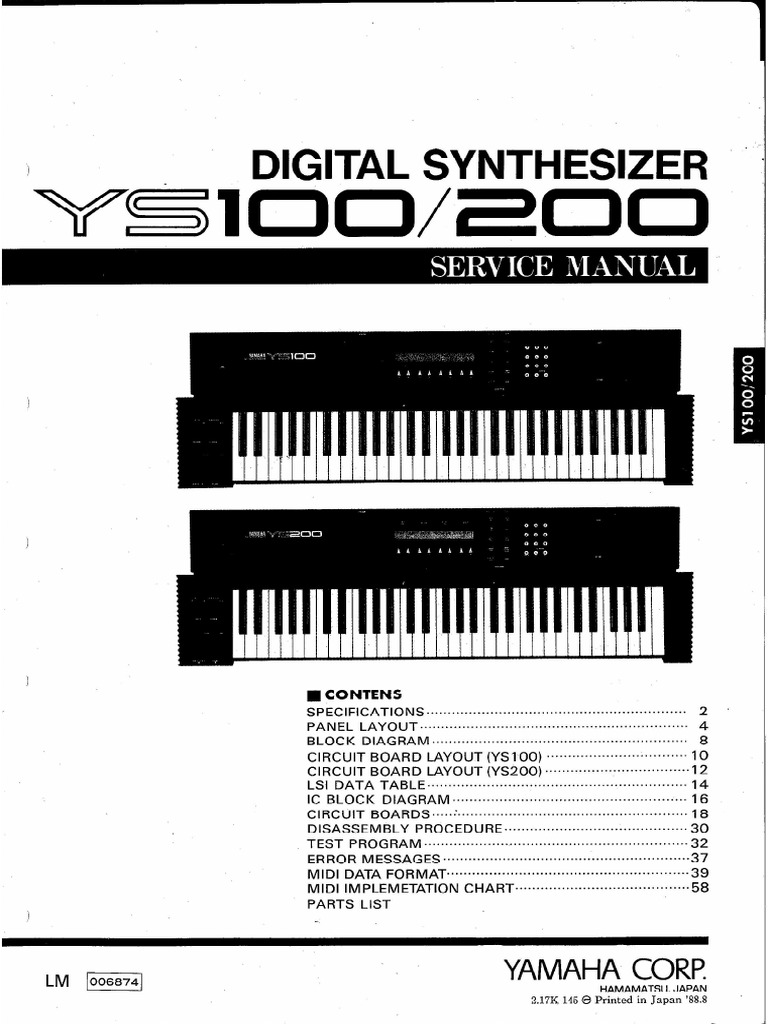 Ys 100 200 Yamaha Service Manual | PDF