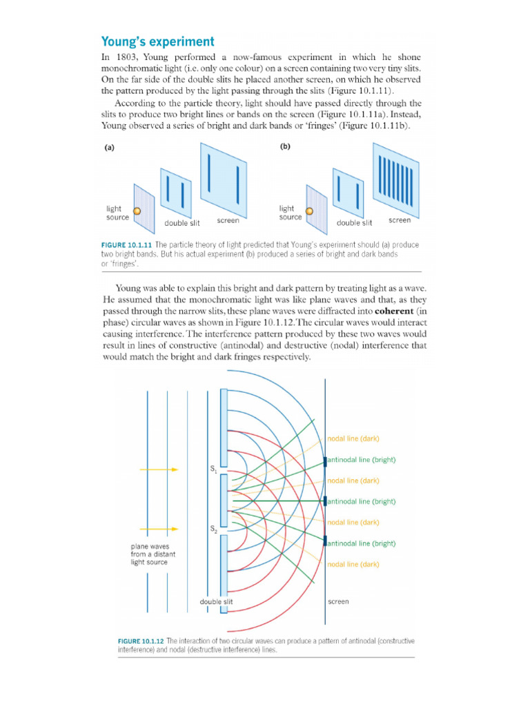 16-Young's Double Slit Experiment | PDF | Science & Mathematics