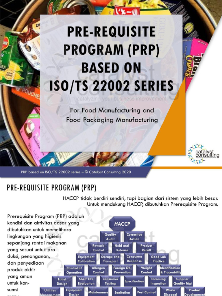 Catalyst - PRP Based On ISO TS 22002 For Food and Packaging ...
