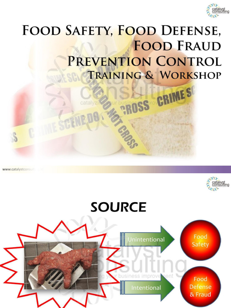 Catalyst - Food Safety, Food Defense, Food Fraud Prevention Control | PDF