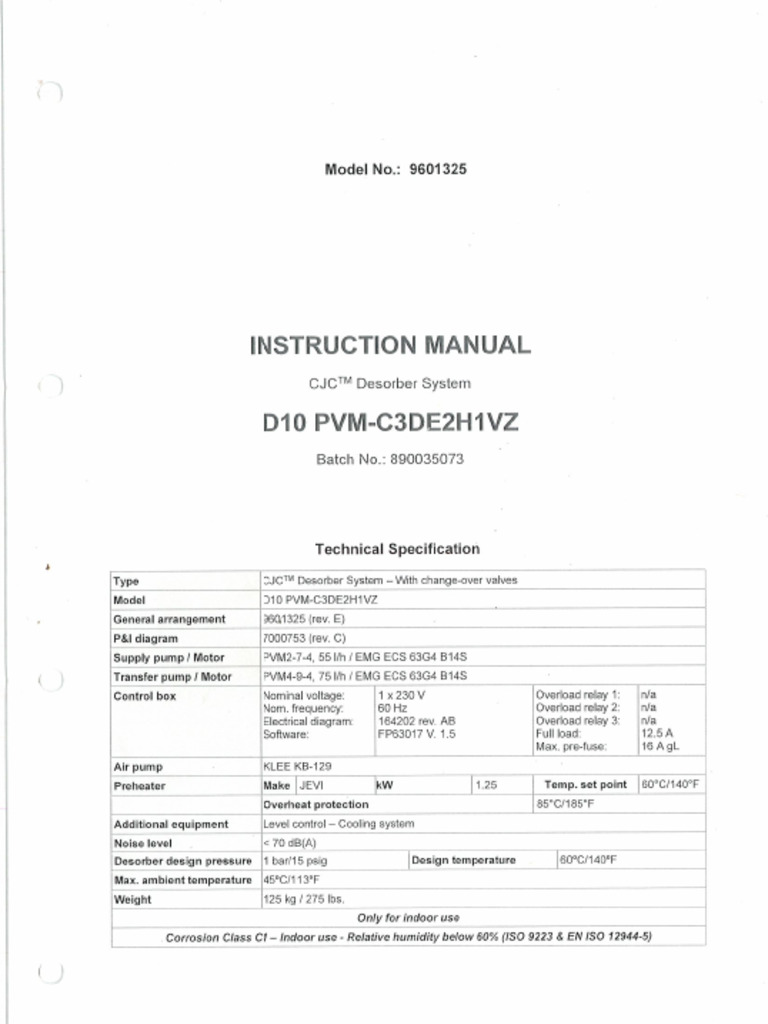 DESORBER D10 PVM Instruction Manual | PDF