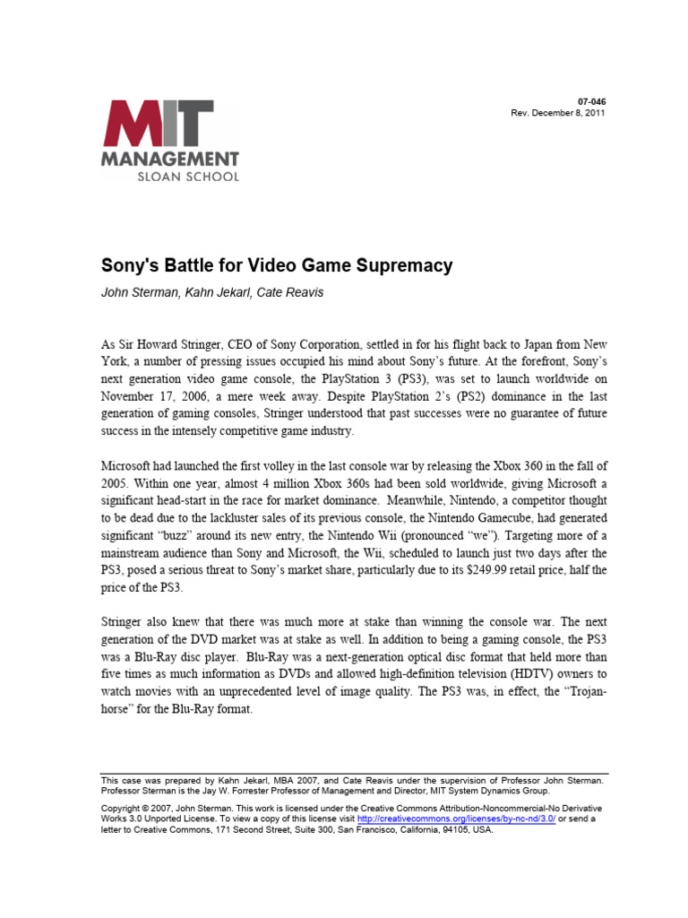 Exam Case Study | PDF | Play Station 3 | Video Game Consoles